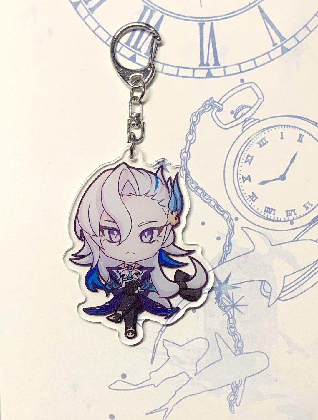 Neuvillette Keychain Genshin Impact Fontaine Keyring - Etsy