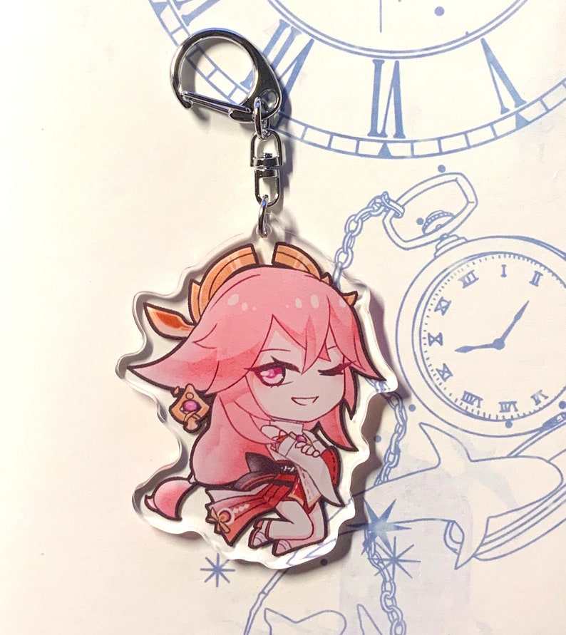 Yae Miko Keychain Genshin Impact - Etsy