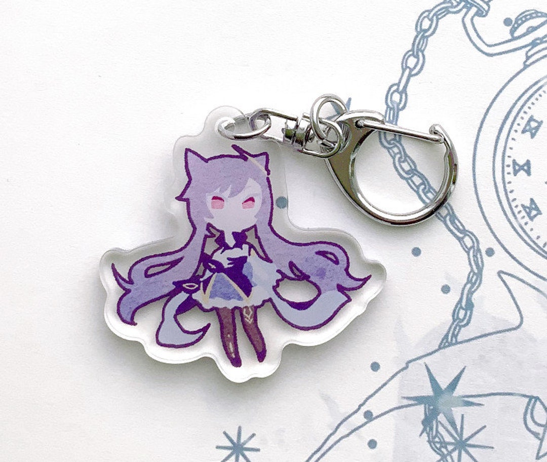 Keqing Keychain Genshin Impact small 4.5cm - Etsy