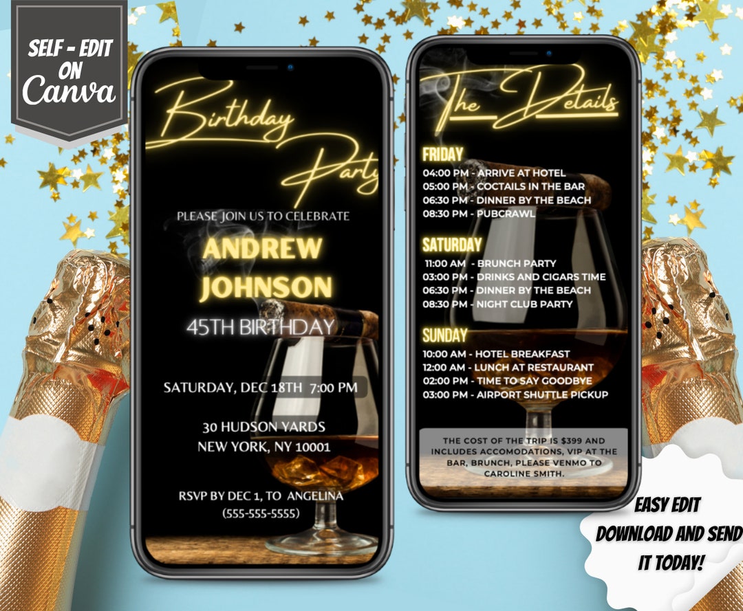 Travel Itinerary Template, Best Man Invitation, Editable Template ...