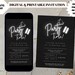 Neon Party Time Invitation – Black and White, Printable Template ...