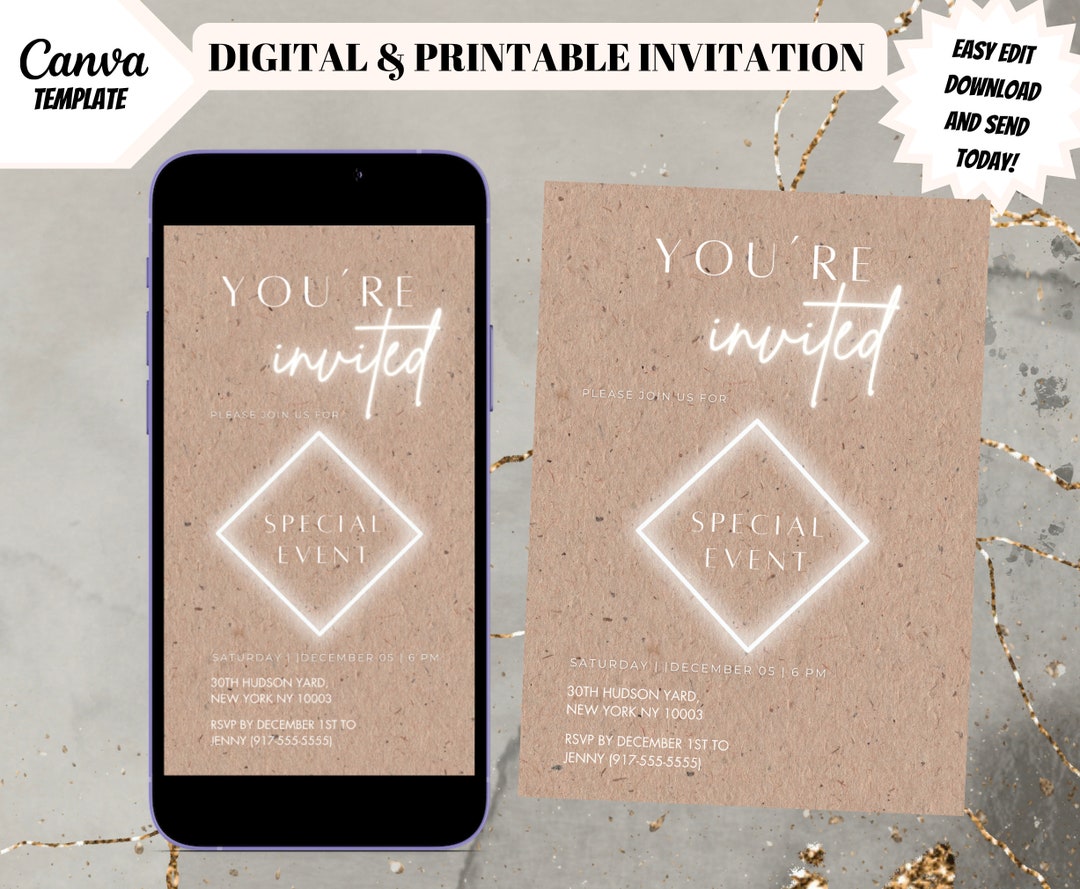 Special Event Invitation- Office Invitation- Work Invitation- Print and ...