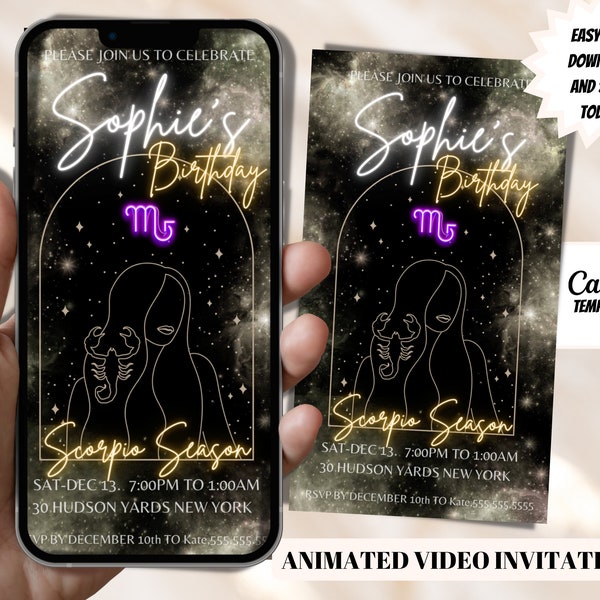 Scorpio Party Invitation - Etsy