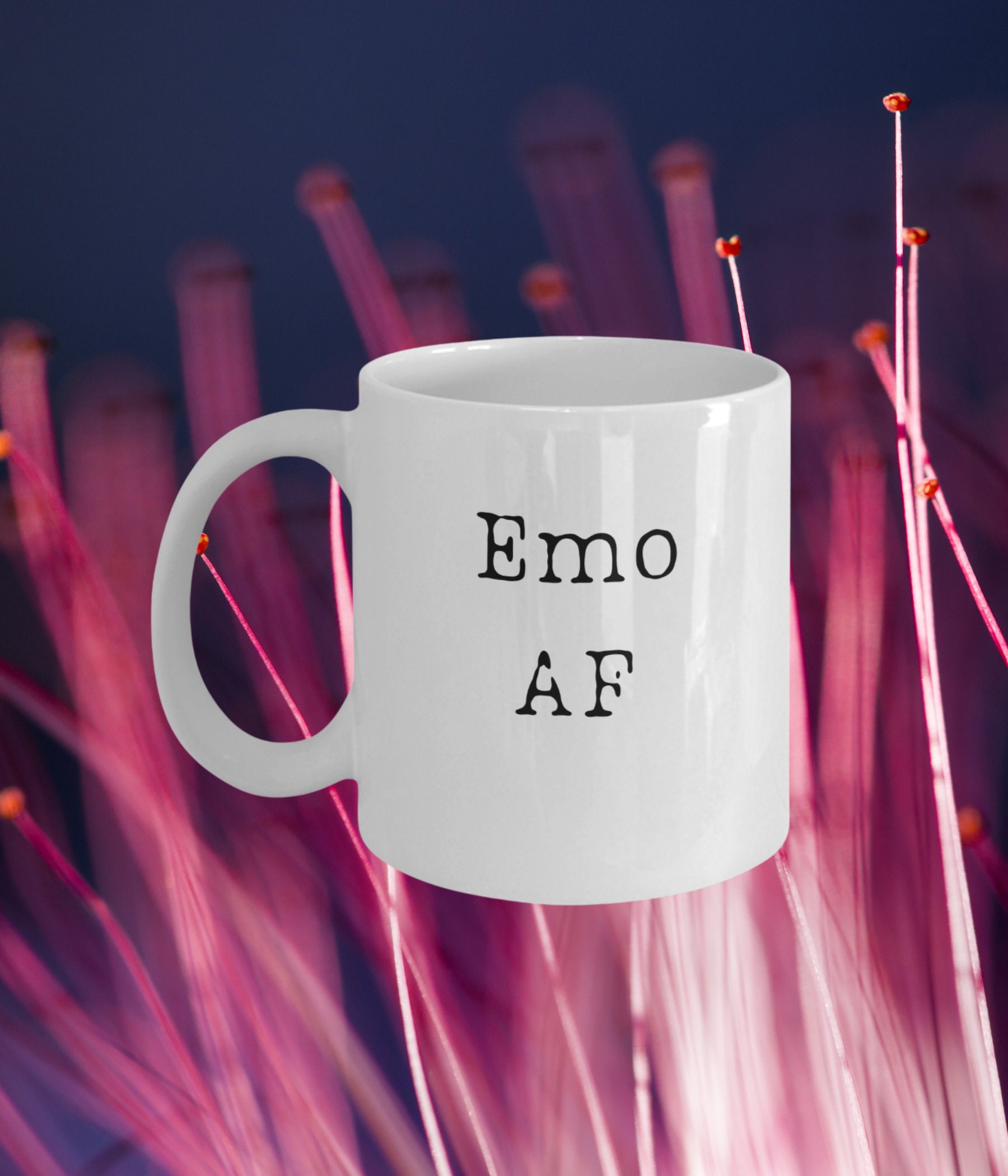 Goth Mug Emo AF Coffee Mug Novelty Emocore Dark Tea Cup Emo - Etsy.de