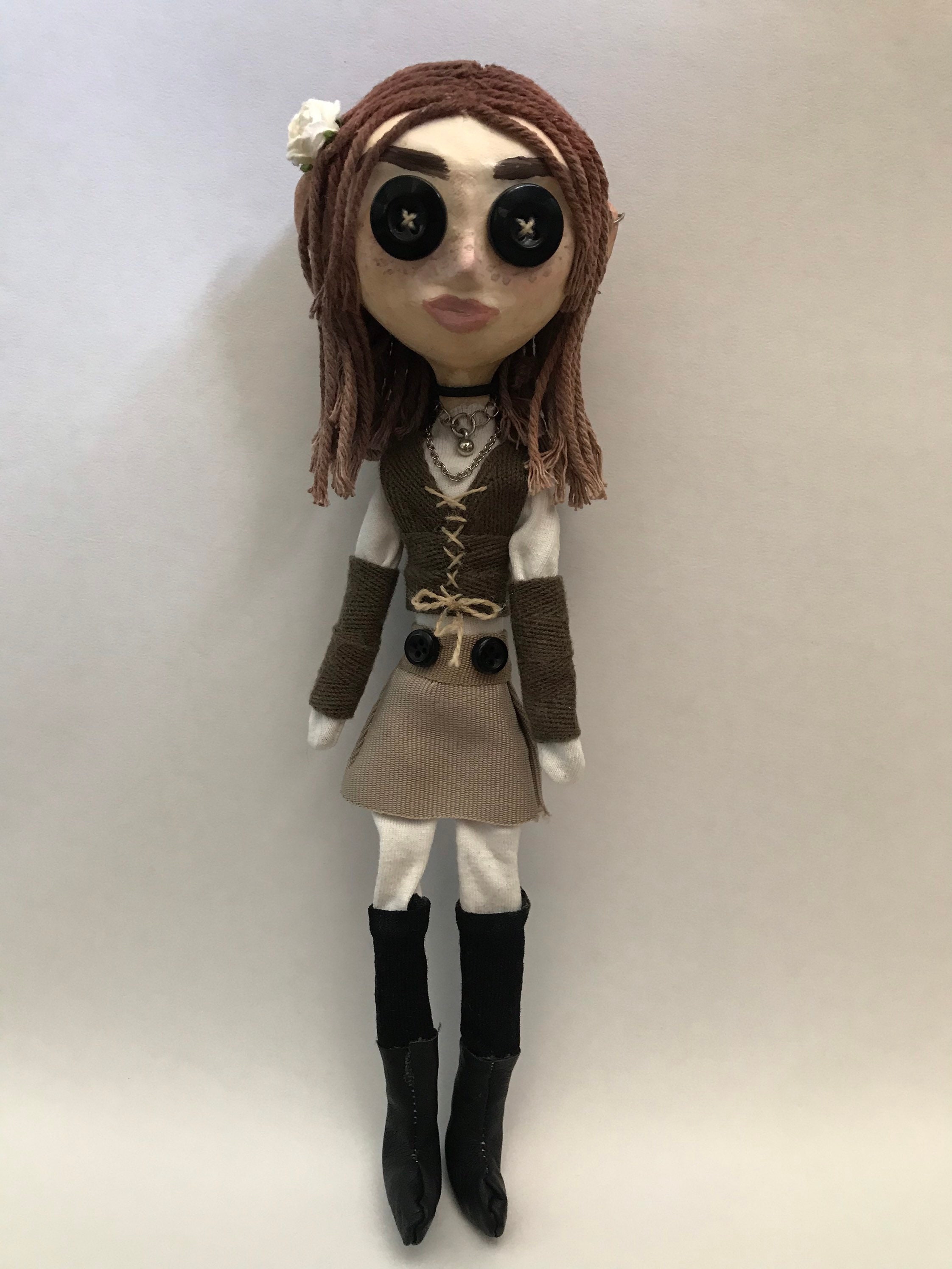 Custom Coraline Doll Handmade Doll Art Doll Textile Wire | Etsy