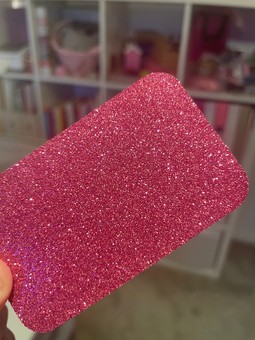 Pink Glitter Business Cards Set of 25 - Etsy