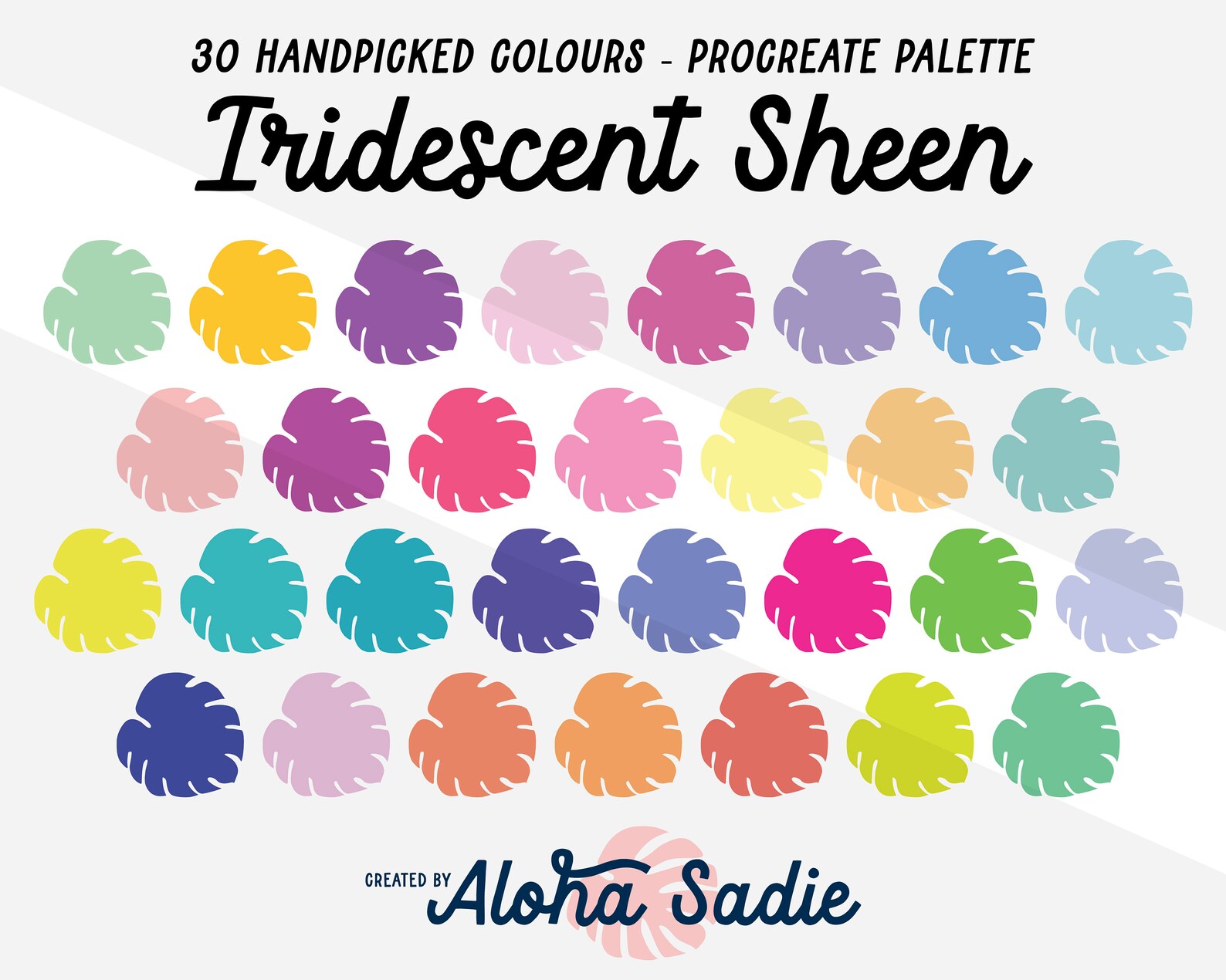 Iridescent Sheen Procreate Colour Palette, Floral Palette, Colour ...