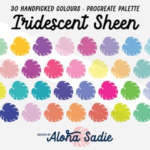 Iridescent Sheen Procreate Colour Palette, Floral Palette, Colour ...