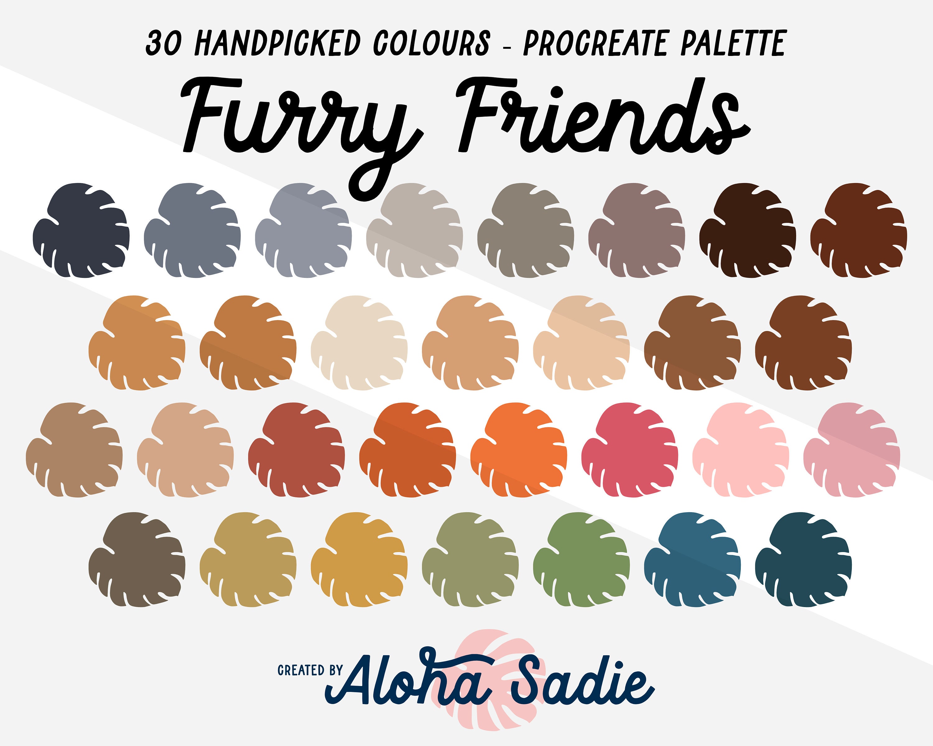 Procreate Colour Palette - Furry Friends - iPad Art, Lettering ...