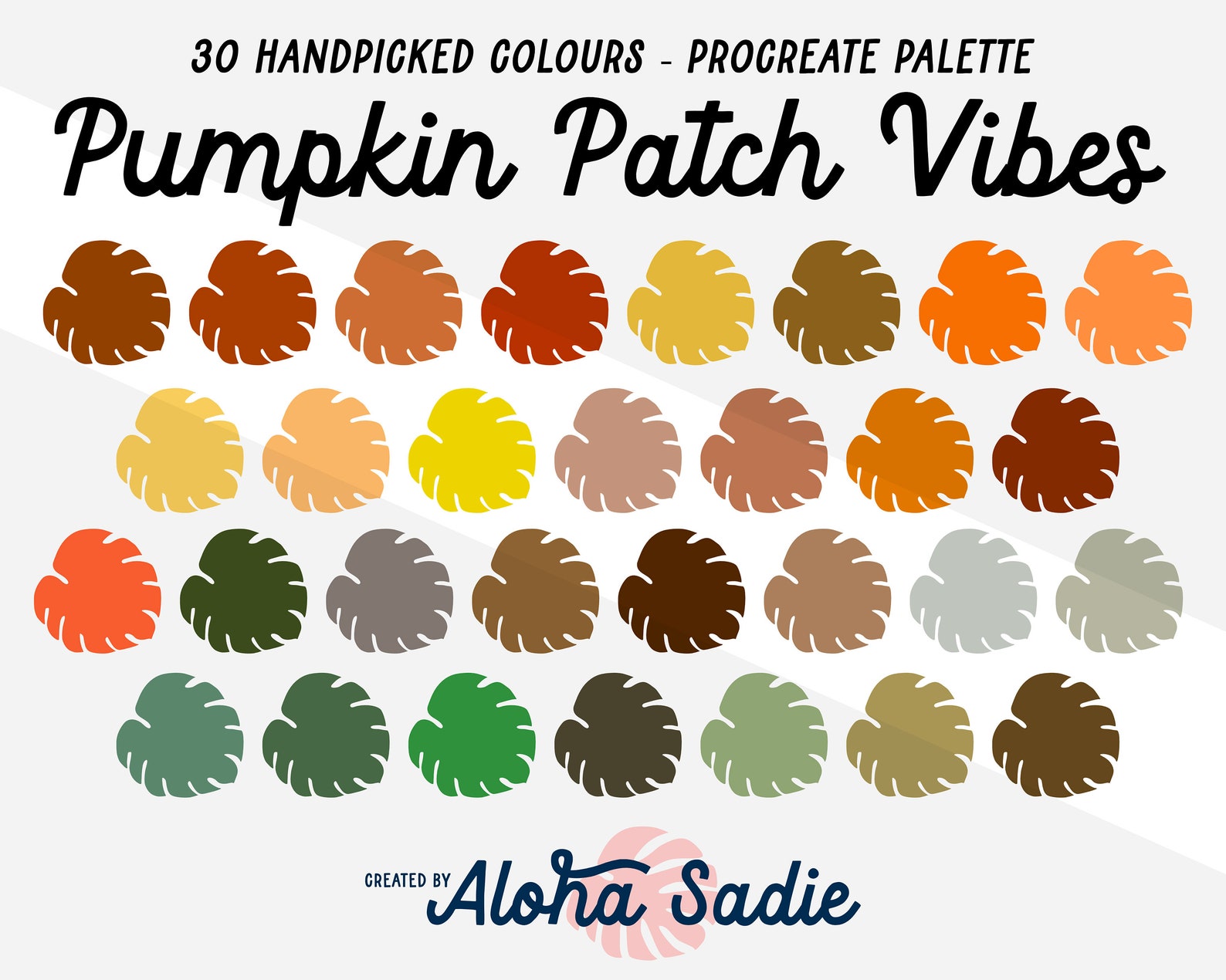 Procreate Colour Palette Pumpkin Patch Vibes for iPad Art, Lettering ...