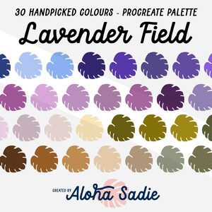 Procreate Colour Palette - Lavender Field - iPad Art, Lettering ...