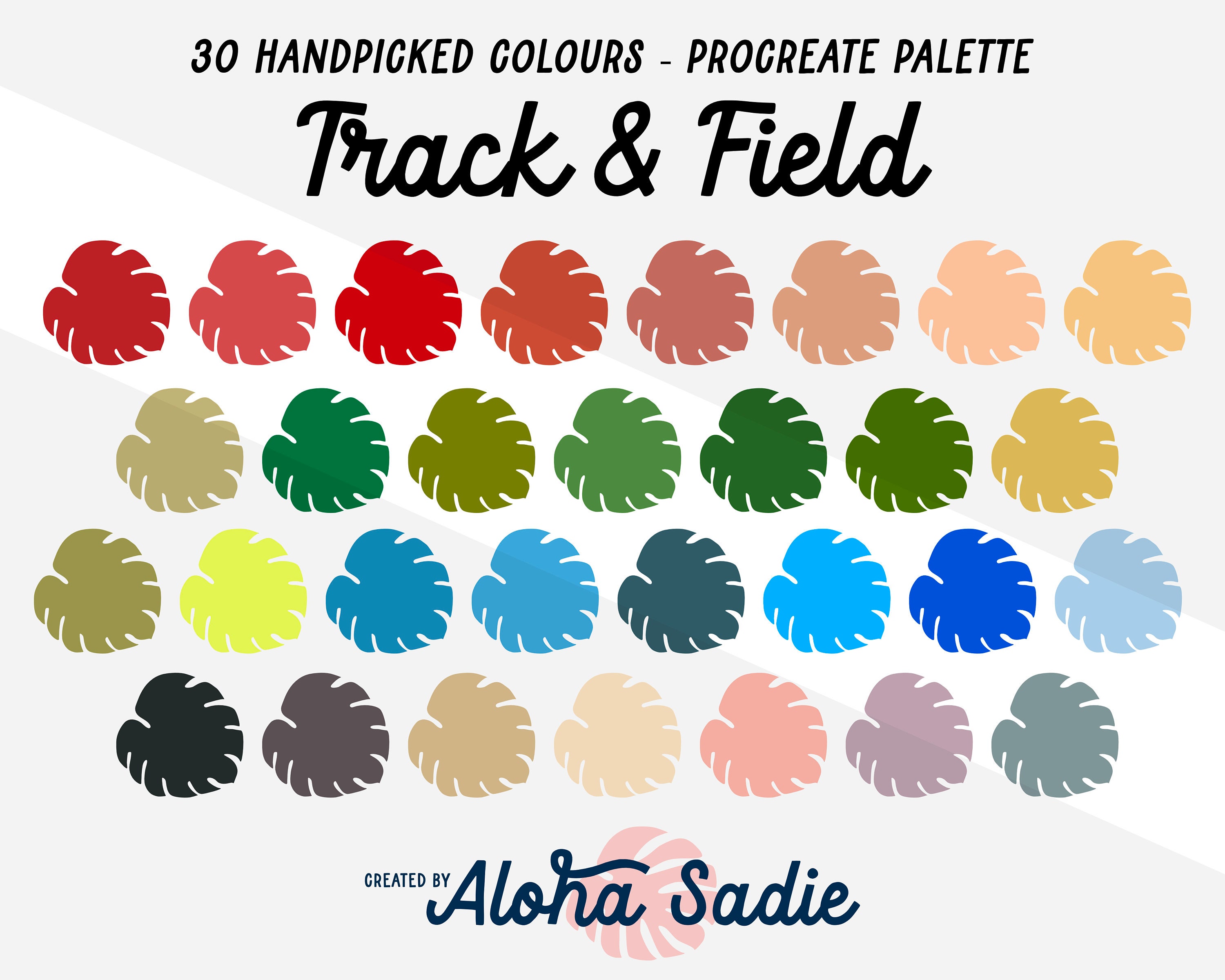 Procreate Colour Palette - Track & Field - for iPad Art, Lettering ...