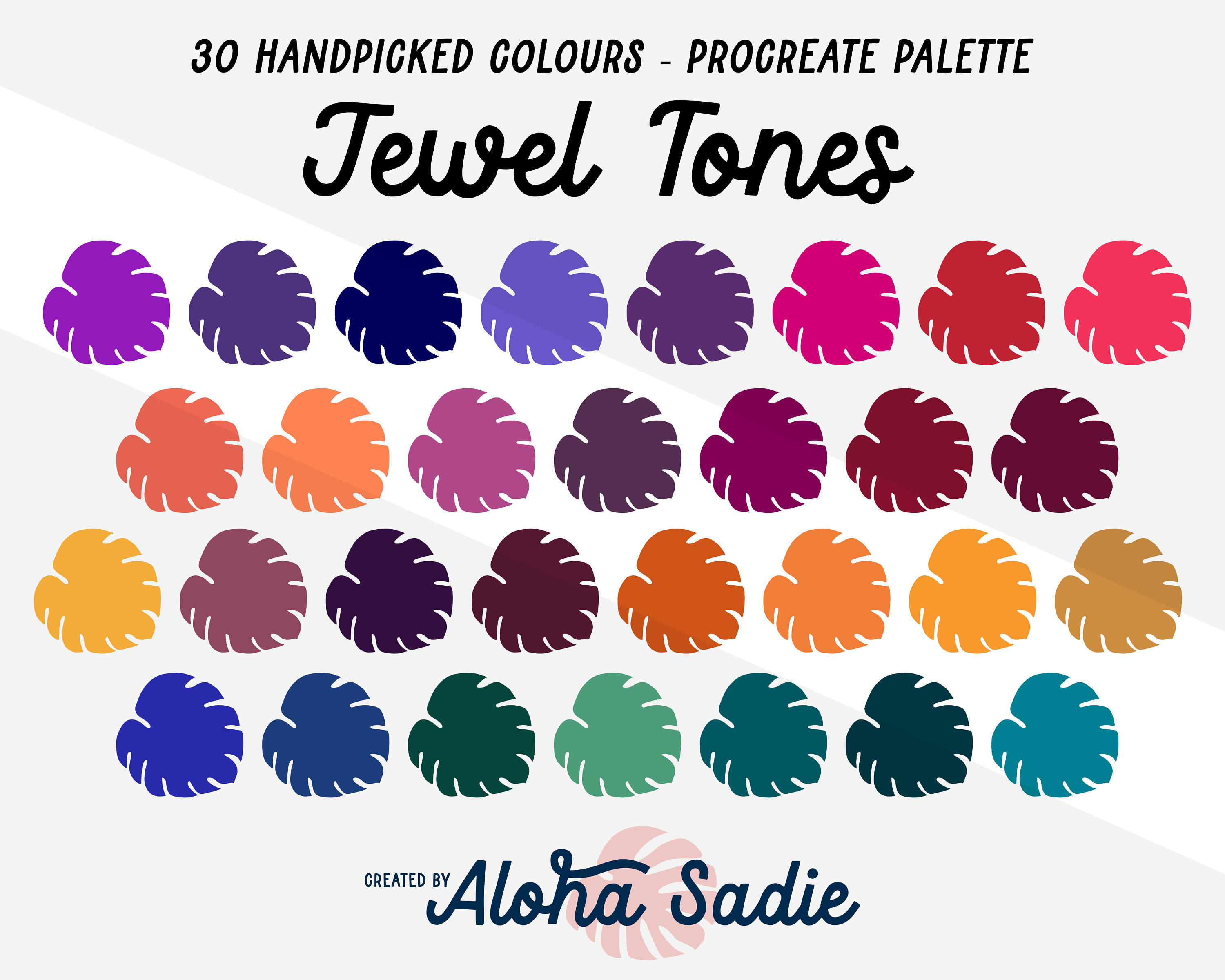 Procreate Colour Palette - Jewel Tones - for iPad Art, Lettering ...
