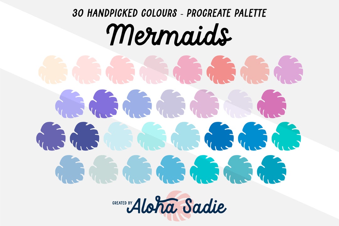 Procreate Colour Palette - Mermaids - for iPad Art, Lettering ...