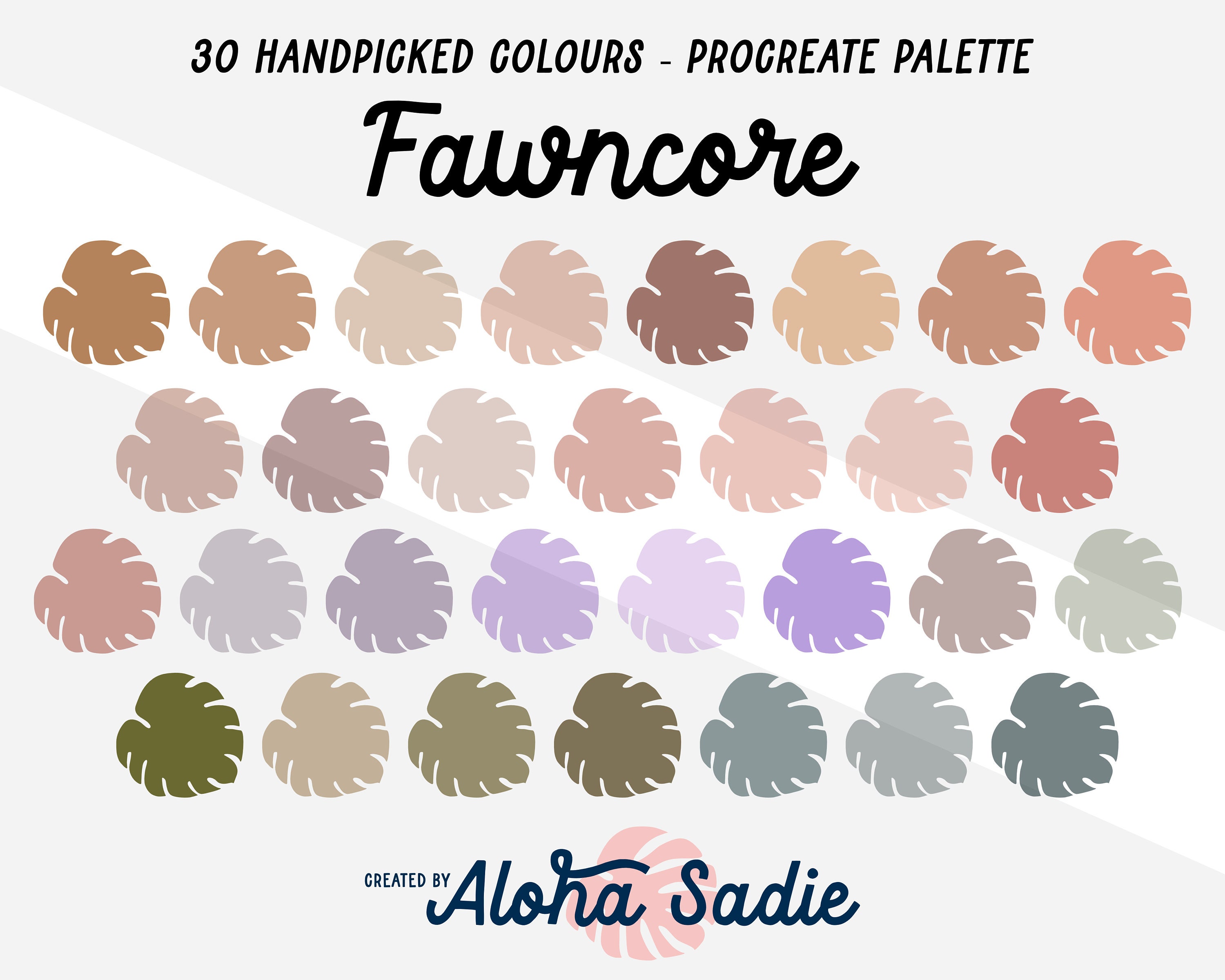 Procreate Colour Palette - Fawncore - for iPad Art, Lettering ...