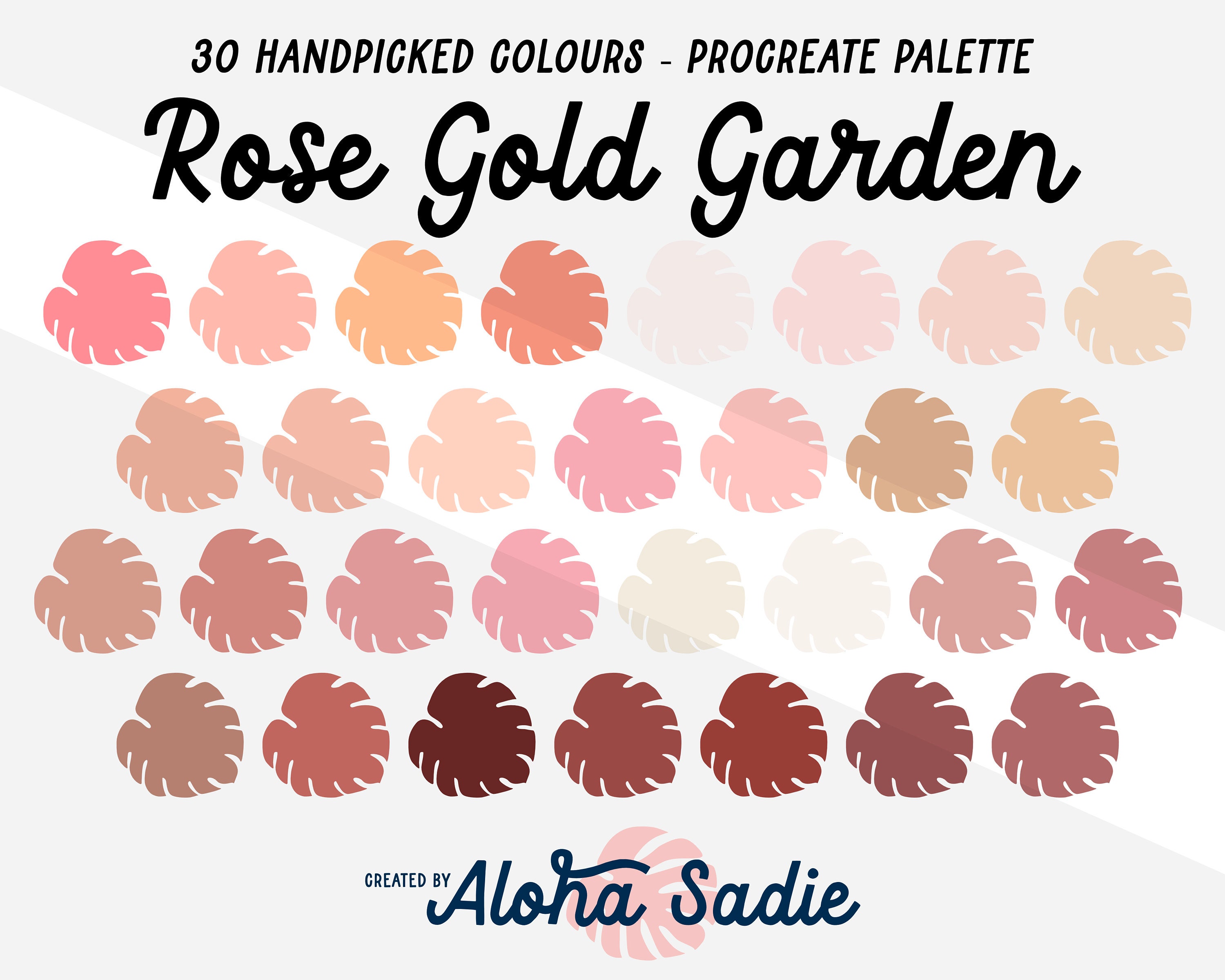 Procreate Colour Palette Rose Gold Garden For Ipad Art Lettering
