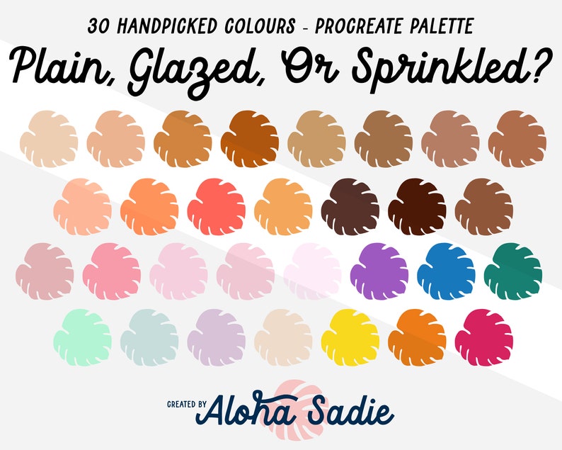 Procreate Colour Palette - Donuts! - iPad Art, Lettering, Calligraphy ...