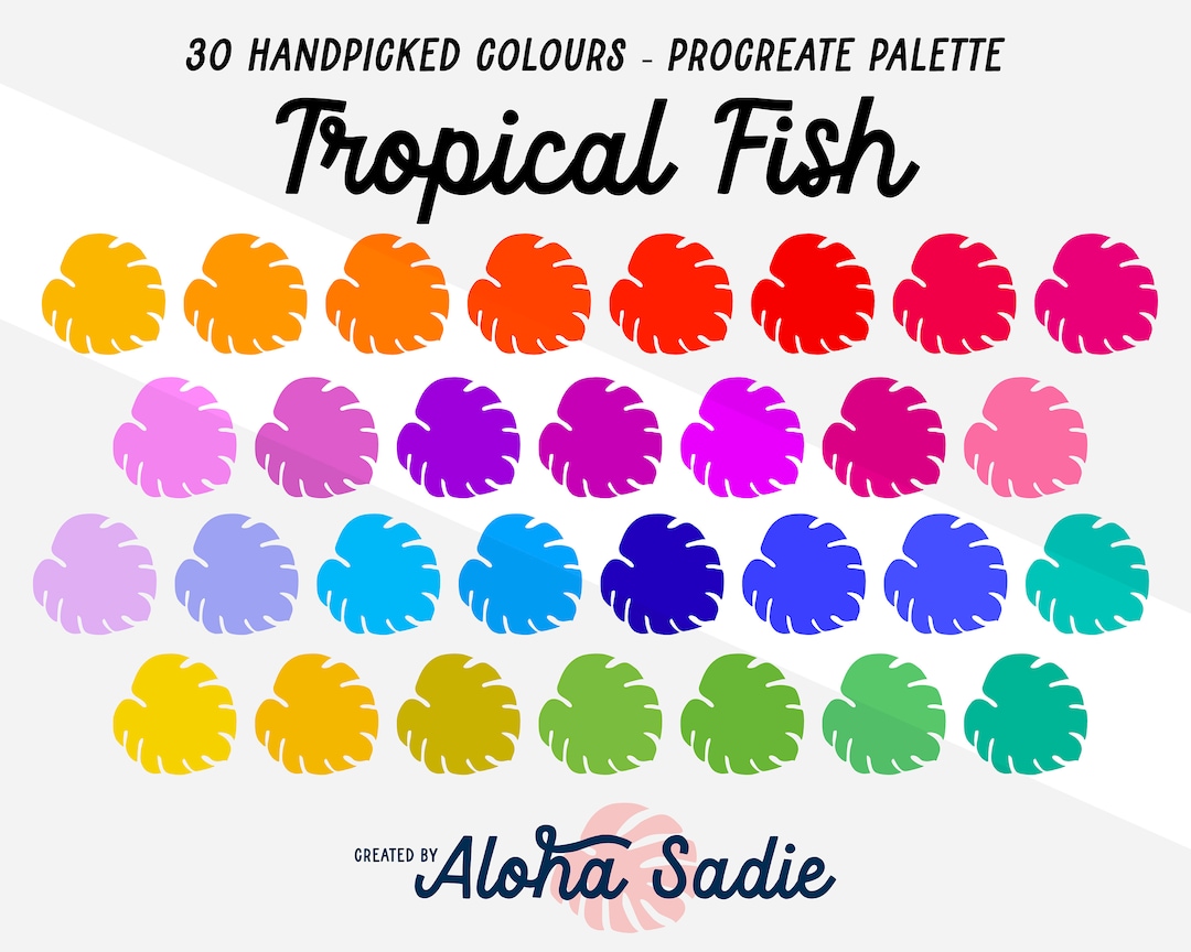 Procreate Colour Palette - Tropical Fish - iPad Art, Lettering ...