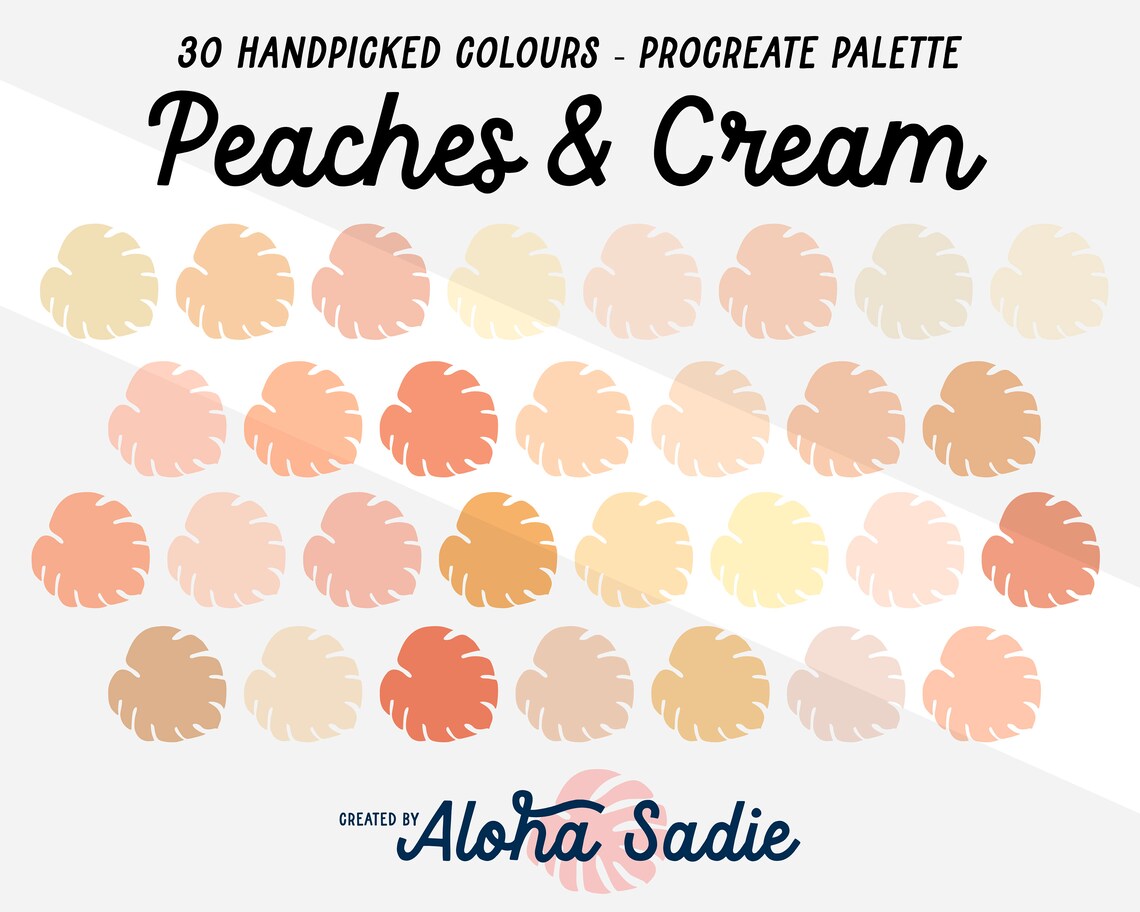 Procreate Colour Palette Peaches And Cream For Ipad Art Lettering