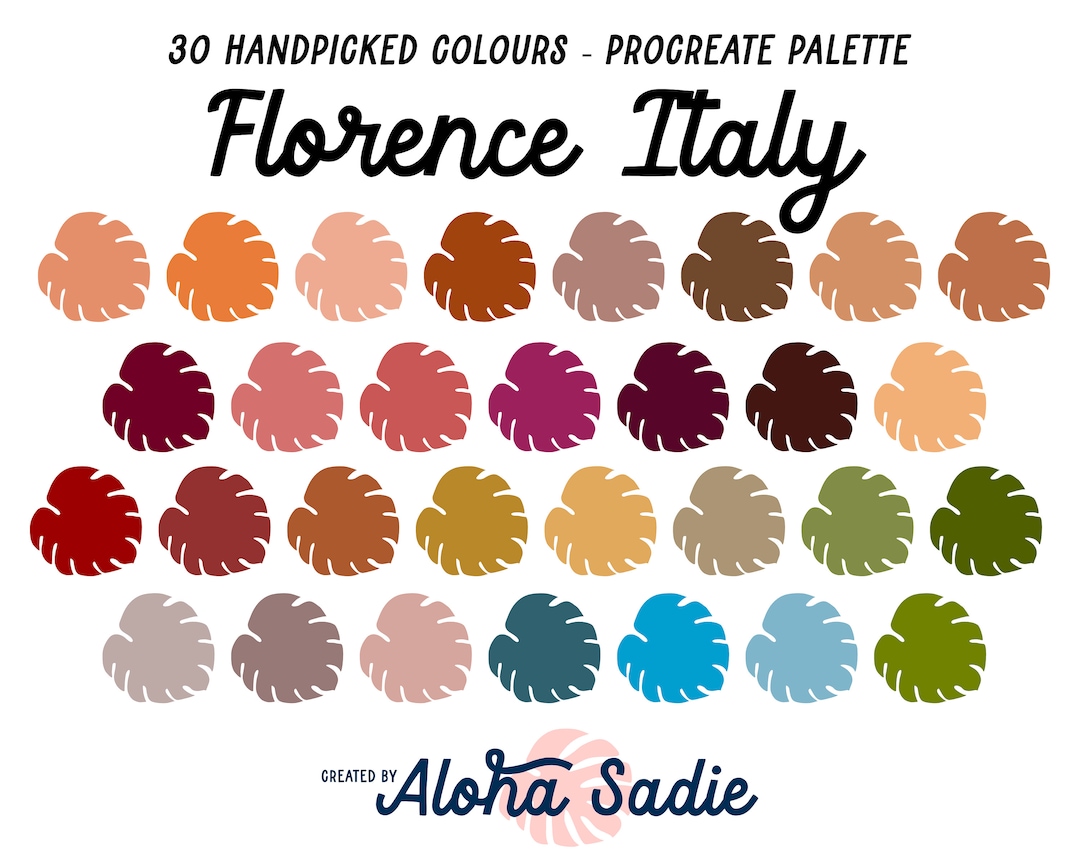 Procreate Colour Palette - Florence Italy - iPad Art, Lettering ...