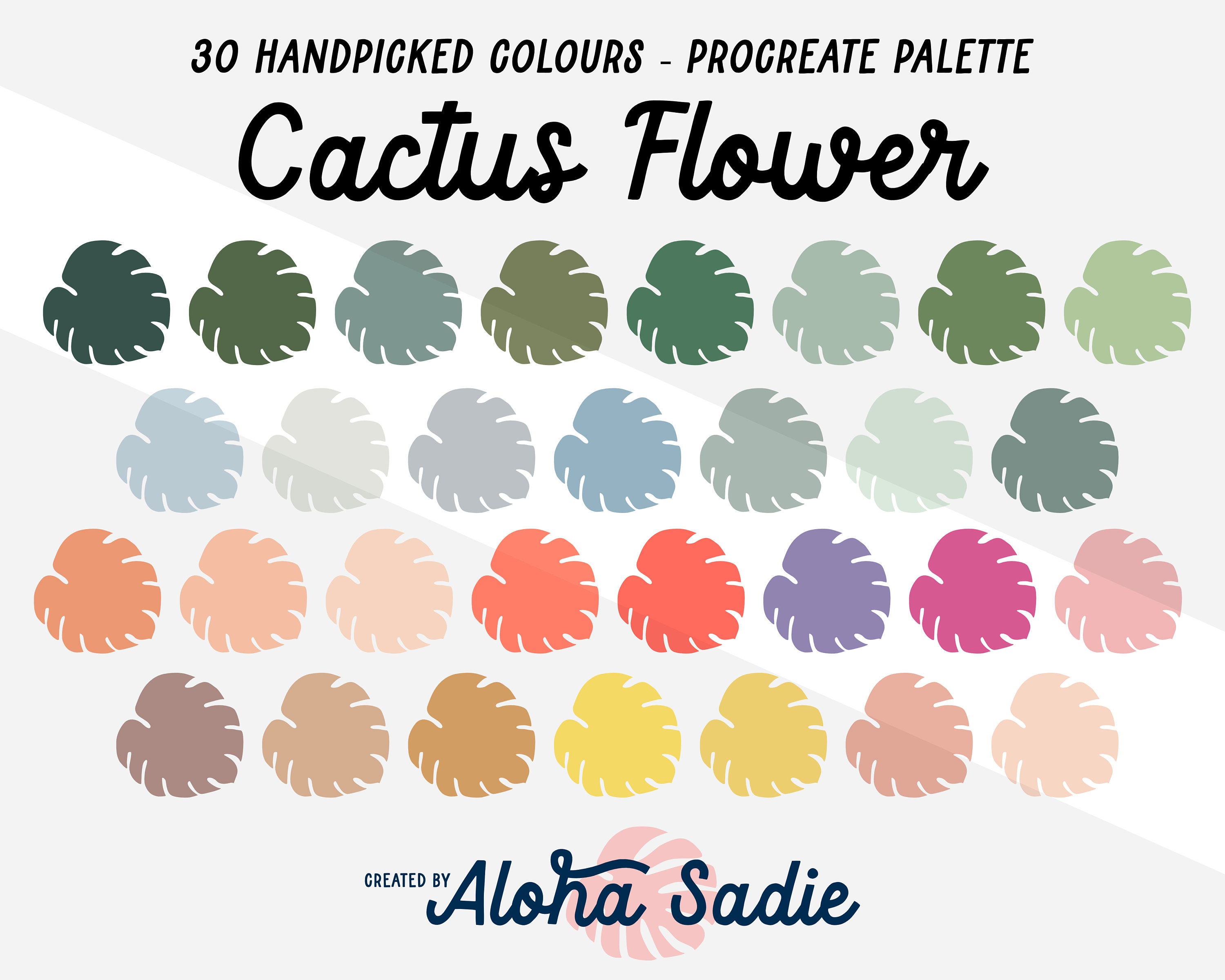 Procreate Colour Palette - Cactus Flower - for iPad Art, Lettering ...