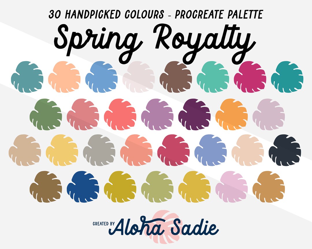 Spring Royalty Procreate Colour Palette, Floral Palette, Colour ...