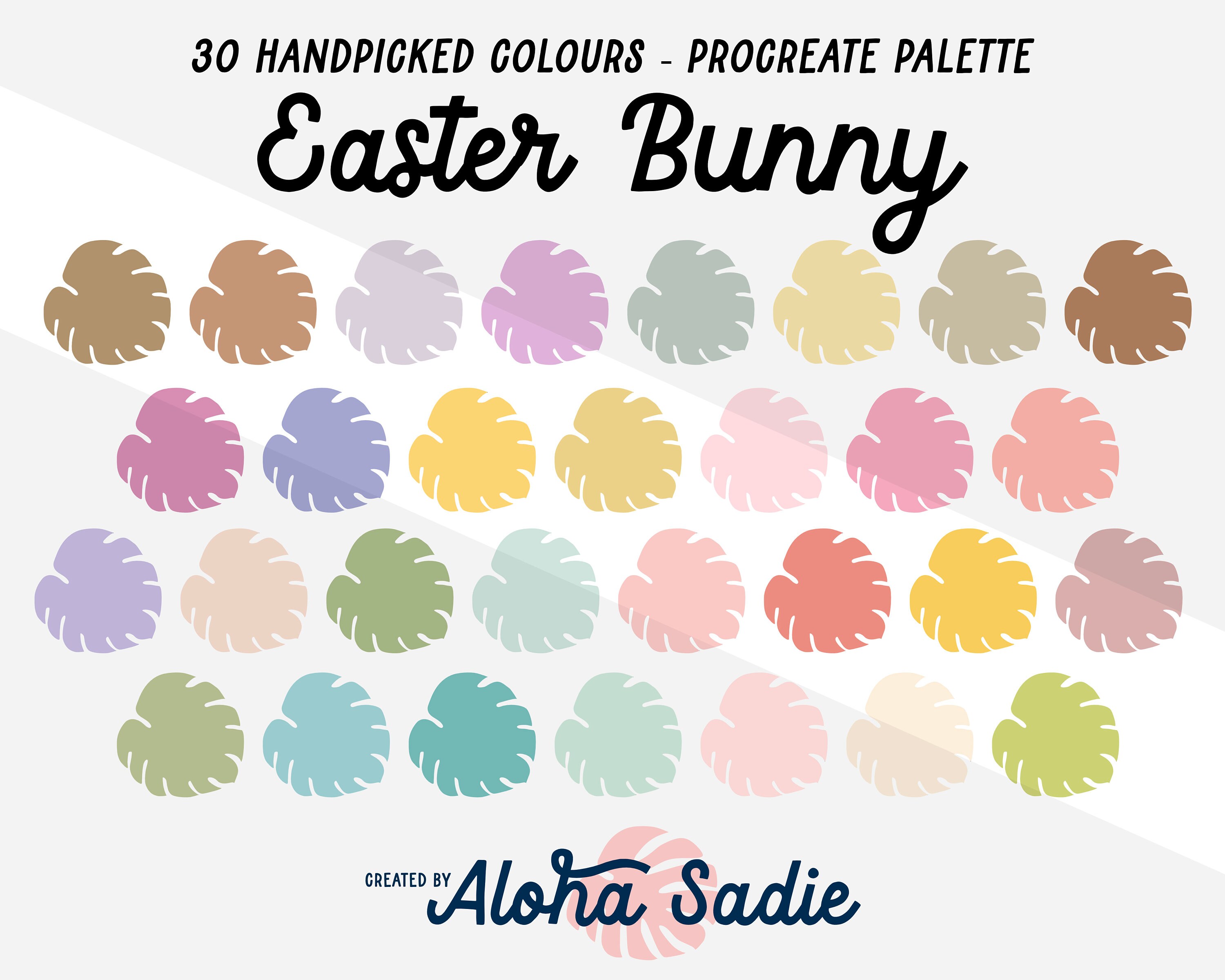 Easter Bunny Procreate Colour Palette, Floral Palette, Colour Swatches ...