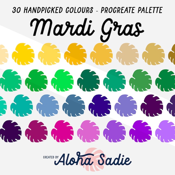Mardi Gras Color Palette - Etsy