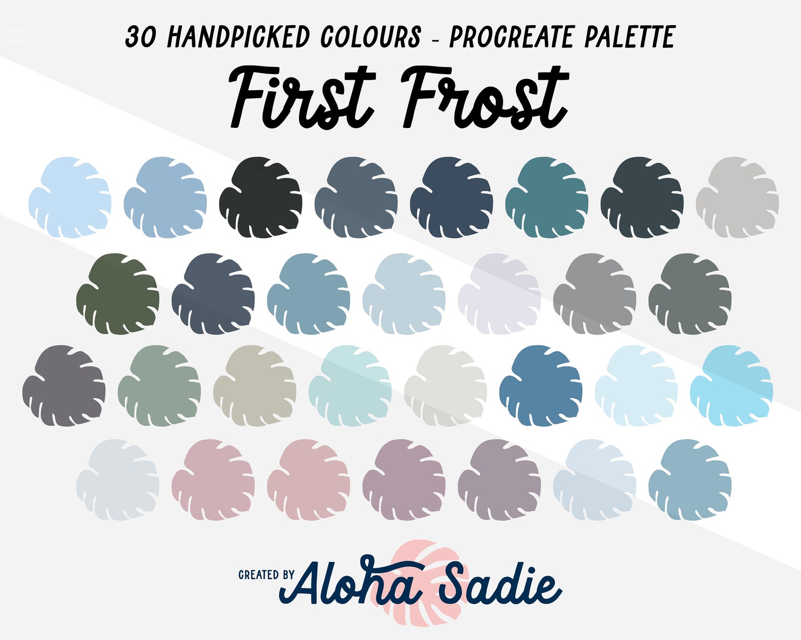 Procreate Colour Palette - First Frost - for iPad Art, Lettering ...