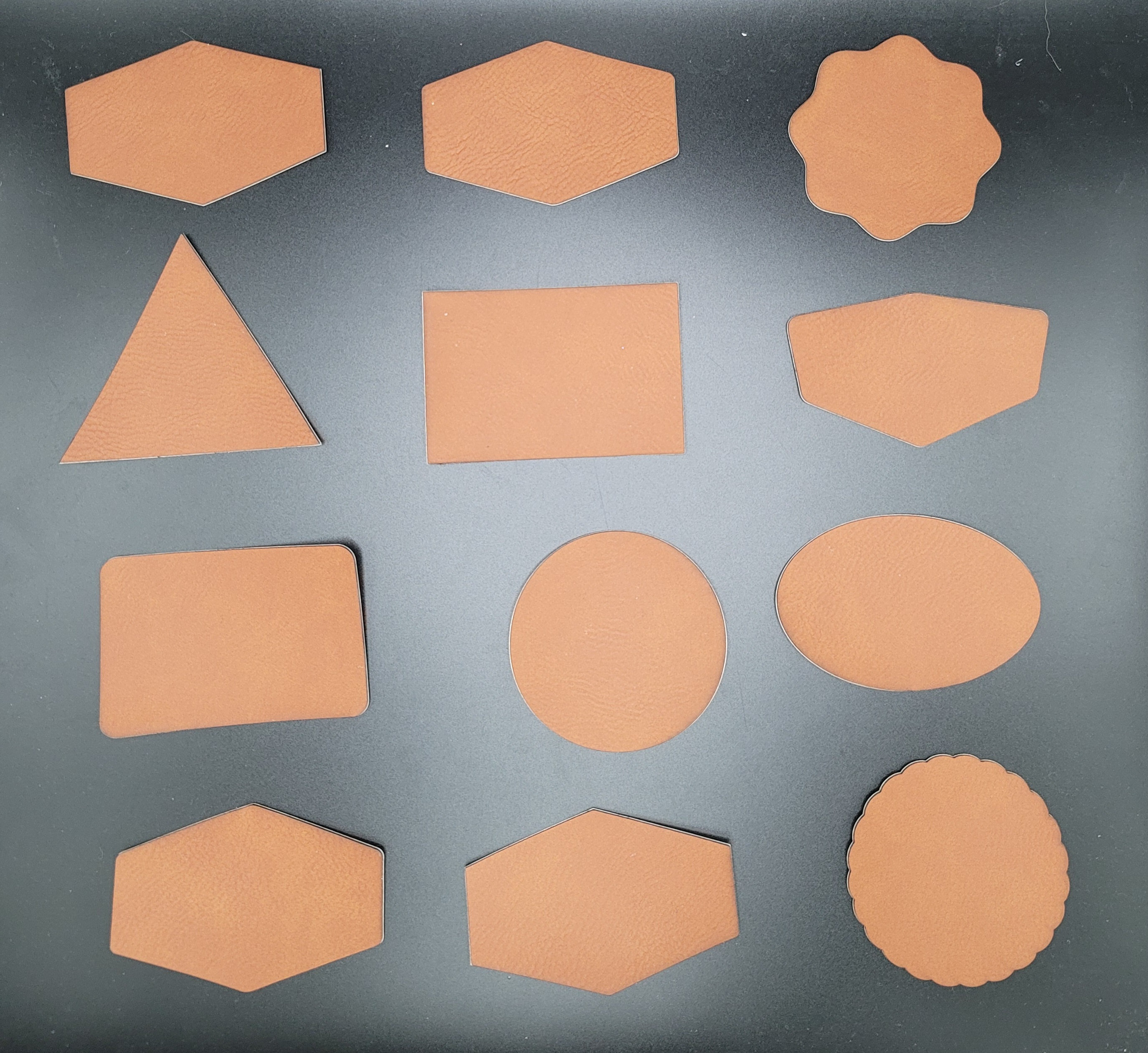 Blank Various Shape Laserable Leatherette Patches With Adhesive Backing ...