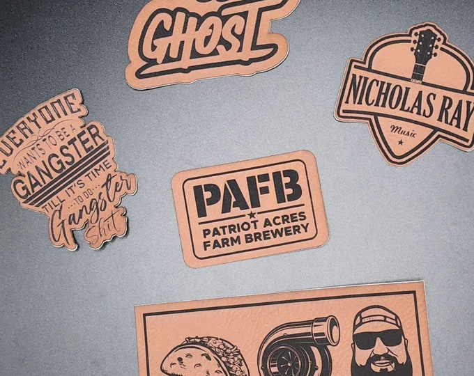 Custom Designed Various Shape Laserable Leatherette Patches With ...