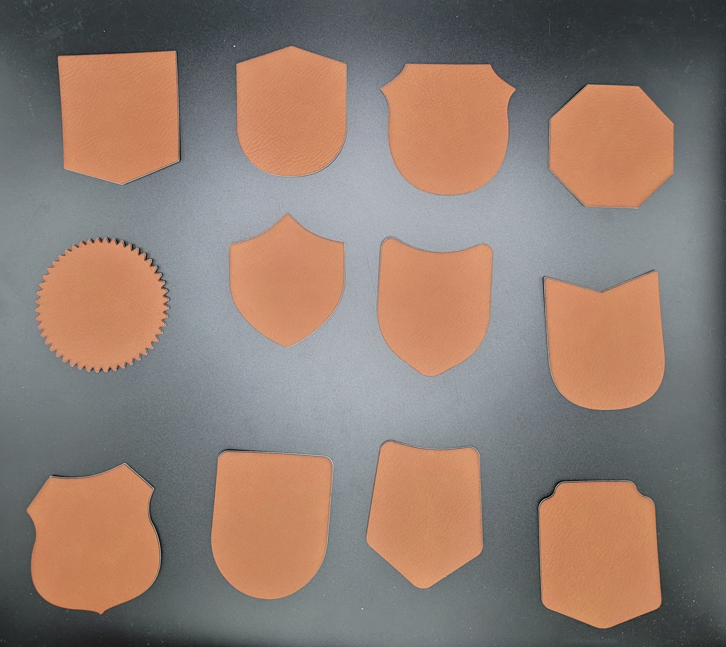 Blank Various Shape Laserable Leatherette Patches With Adhesive Backing ...