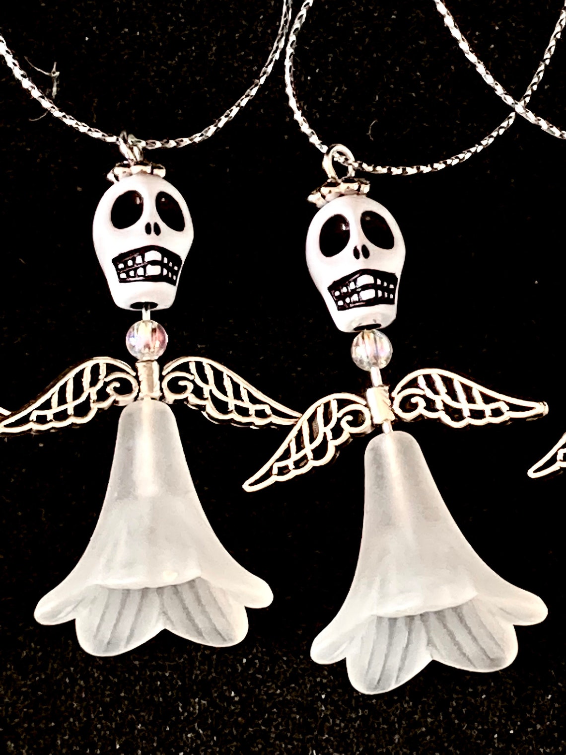 Skull Angels Fairies Set of 5 Tree Decorations for Halloween, Christmas ...