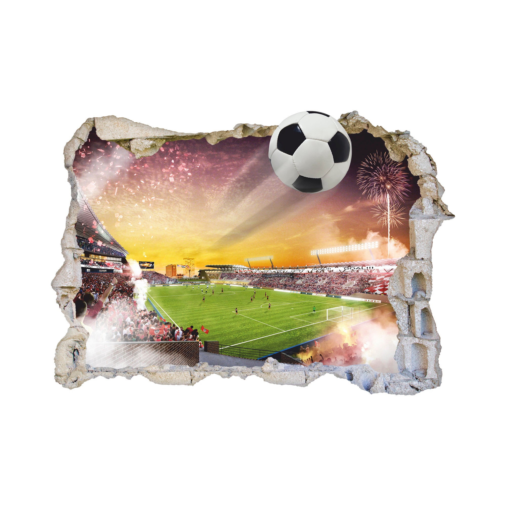 Football Wall Sticker, Football Field Wall Decal, Football Players ...