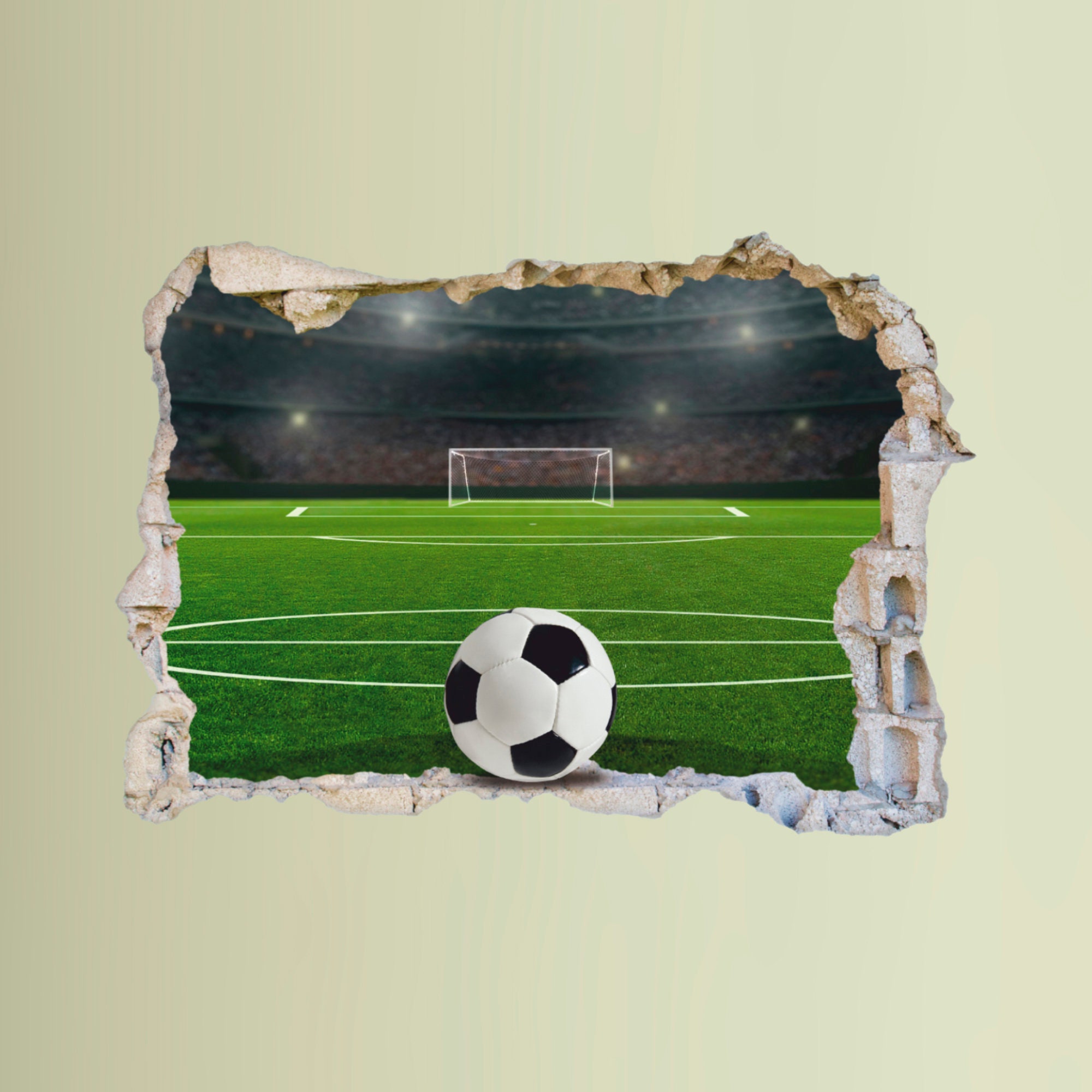 Football Wall Sticker, Football Field Wall Decal, Football Arena, Peel ...