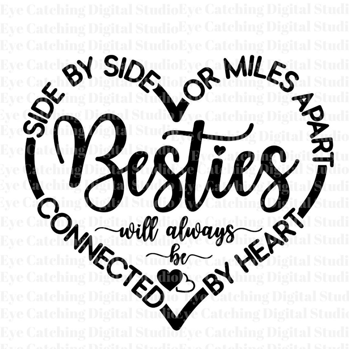 Besties SVG / Cut File / Cricut / Commercial Use / Silhouette - Etsy