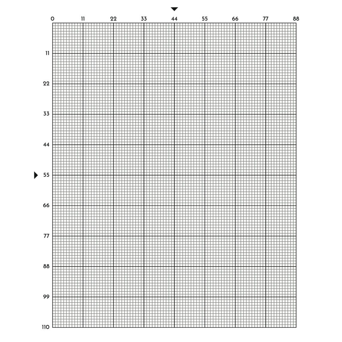 Printable Cross Stitch Graph Paper Graph Paper for Cross Stitch 10, 11 ...