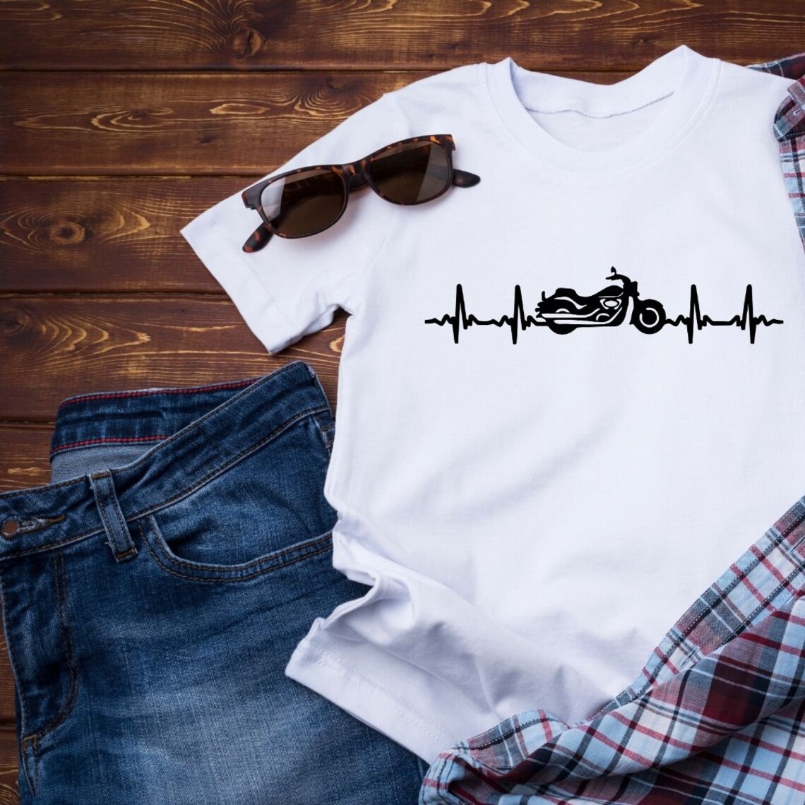 Motorcycle EKG SVG, Motorbike EKG Svg, Motorcycle Heartbeat Svg ...
