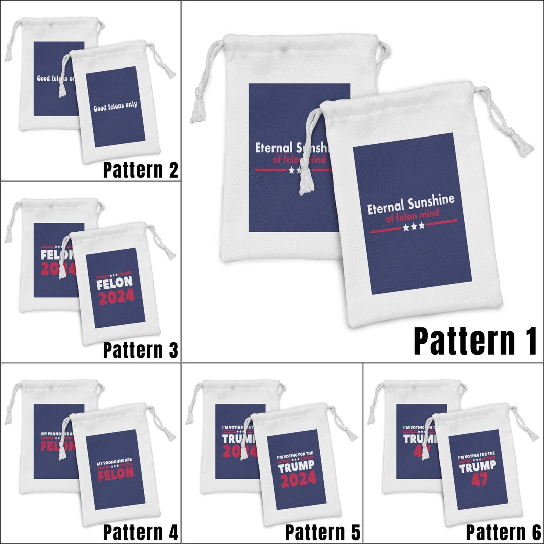 Trump 2024 Felon Small Fabirc Bags, Reusable Drawstring Bags, MAGA ...