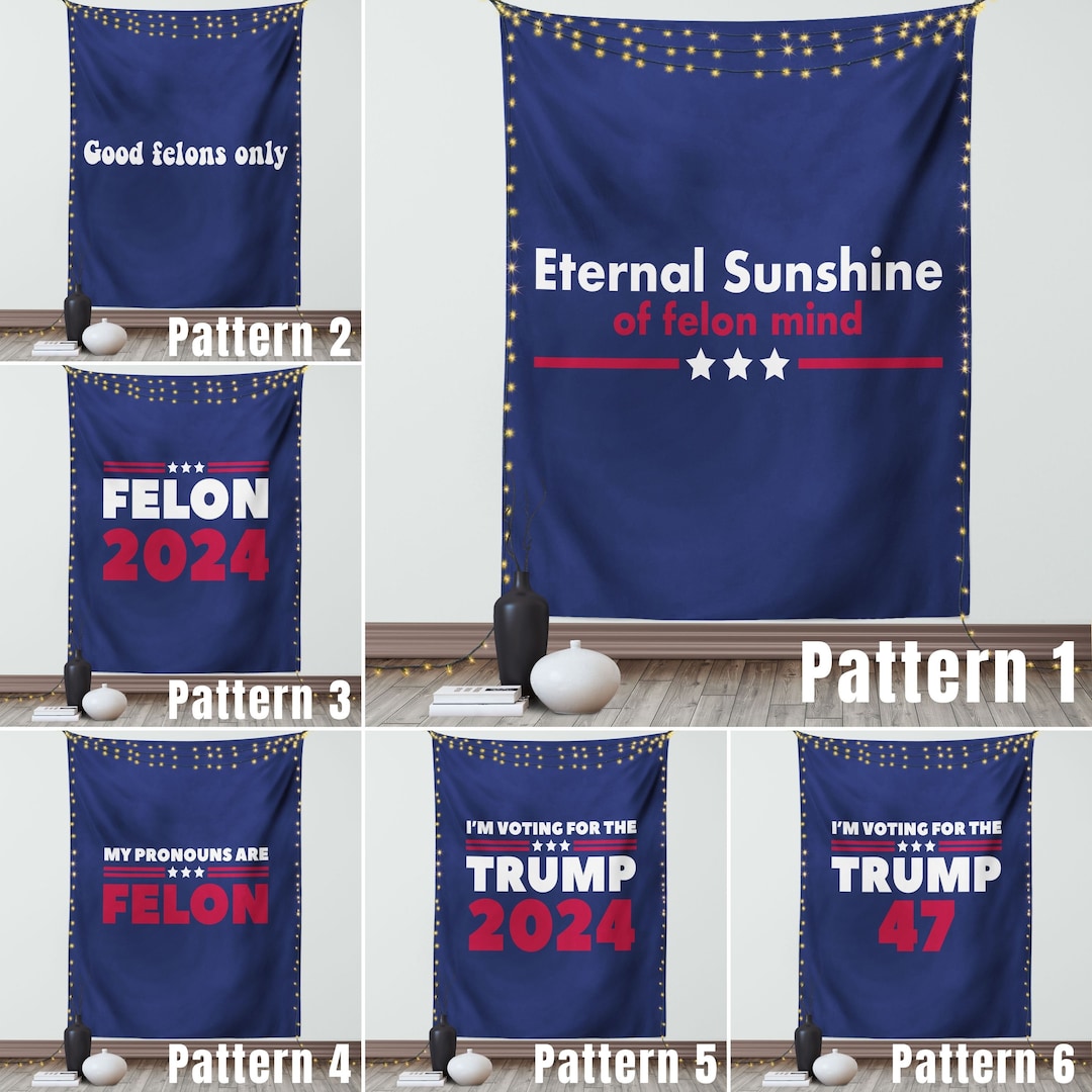 Trump 2024 Wall Decor, Felon MAGA Flag Lightweight Hanging Tapestry in ...