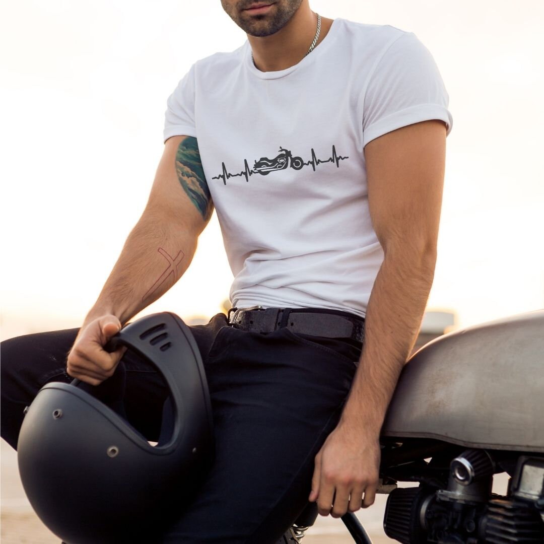 Motorcycle EKG SVG, Motorbike EKG Svg, Motorcycle Heartbeat Svg ...