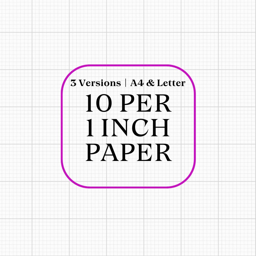 10 Squares per Inch Graph Paper, 10x10 Graph Paper, Printable Graph ...