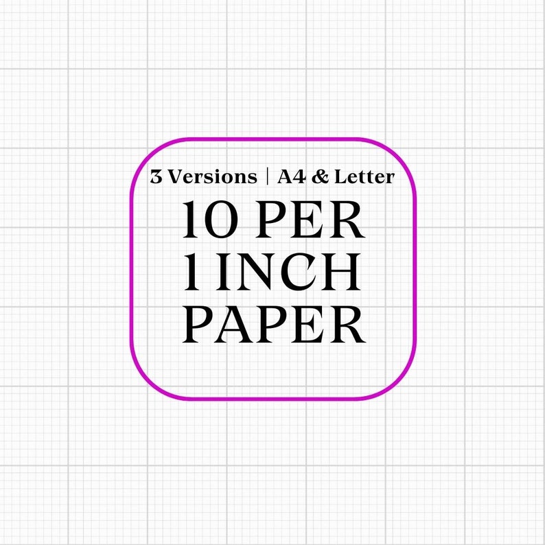 10 Squares per Inch Graph Paper, 10x10 Graph Paper, Printable Graph ...