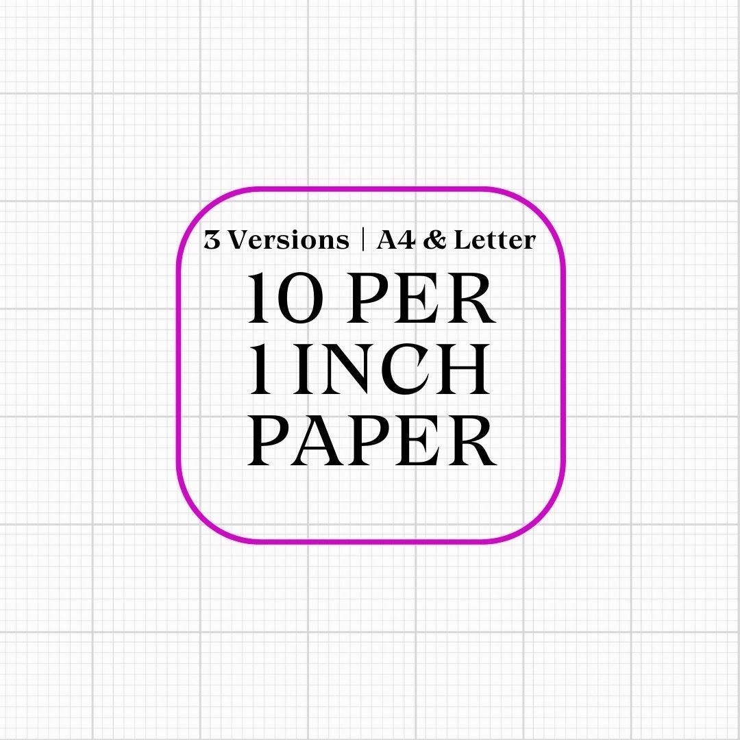 10 Squares per Inch Graph Paper, 10x10 Graph Paper, Printable Graph ...