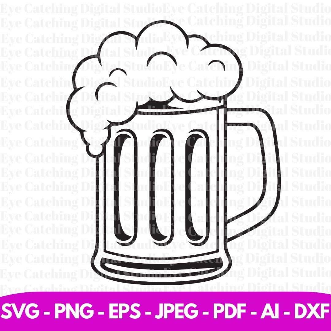 Beer Mug SVG, Beer Mug PNG, Beer Glass SVG , Beer Clipart Svg , Alcohol ...