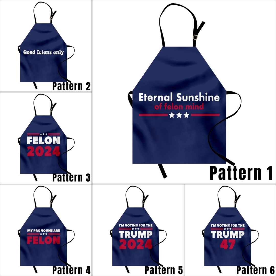 Donald Trump 2024 Apron, Unisex Kitchen Apron of BBQ Cooking and Hobby ...