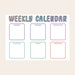 Montessori Printable Planner for Kids Weekly Calendar Cute Colorful ...