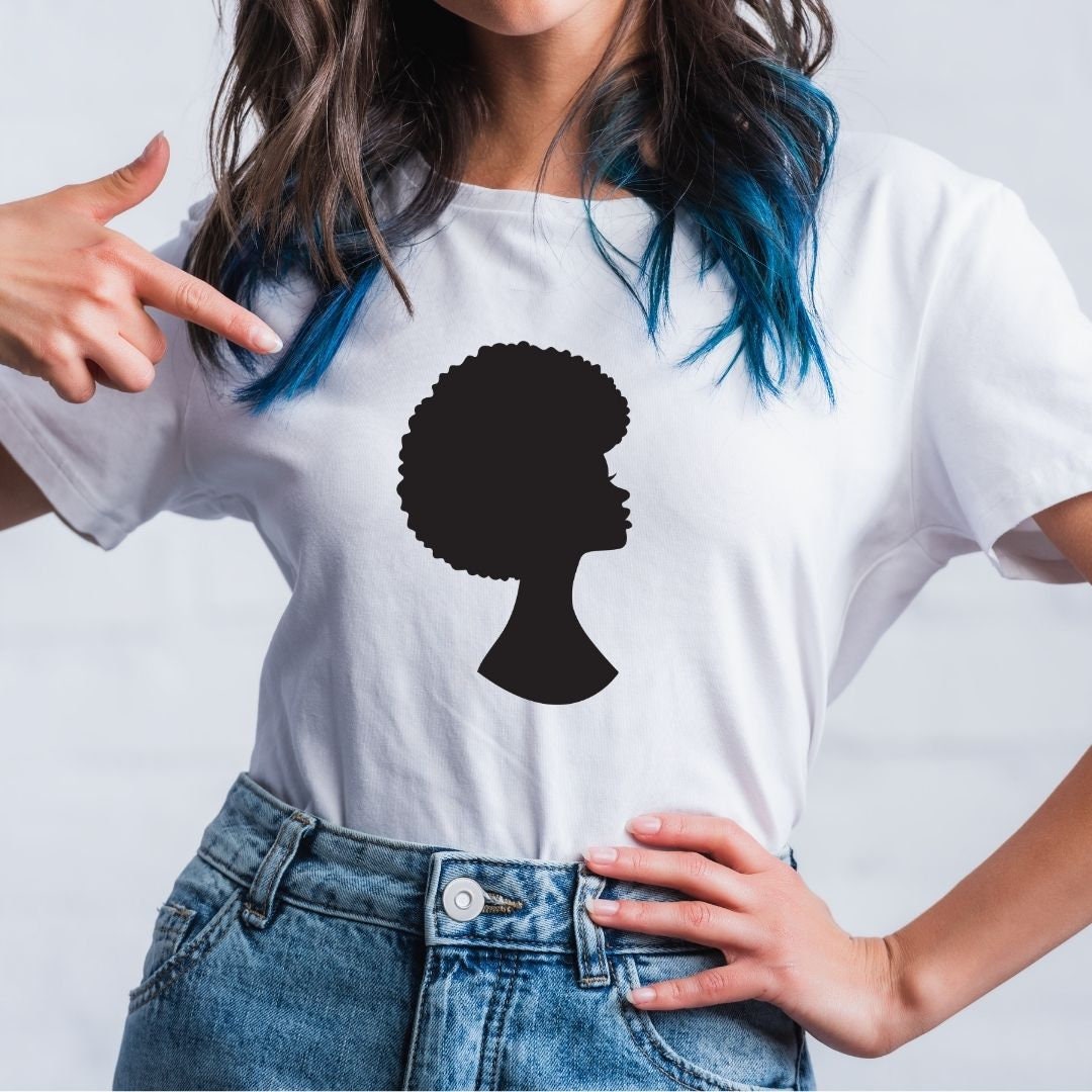 Afro Puff SVG, Black Woman Svg, Puff Hairstyle Svg, Afro Hair Svg ...