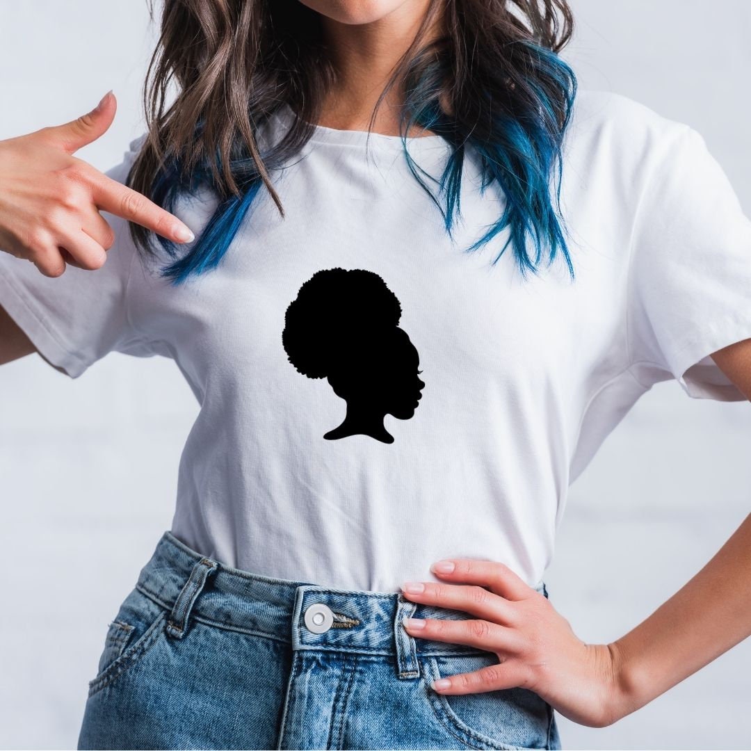 Afro Puff SVG, Black Woman Svg, Puff Hairstyle Svg, Afro Hair Svg ...