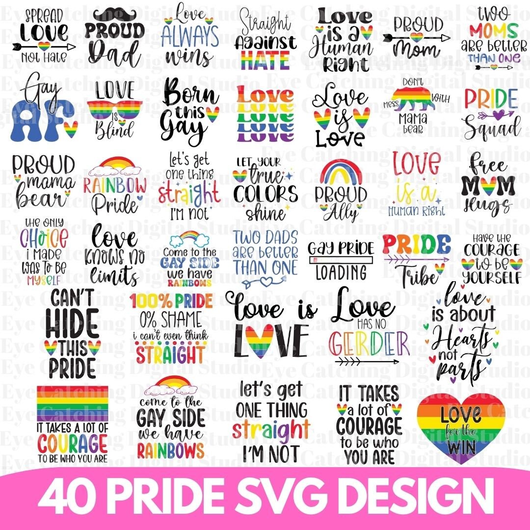 Pride Bundle, Pride Svg, Gay Svg, Lgbt Svg, Pride Love Svg, Pride ...